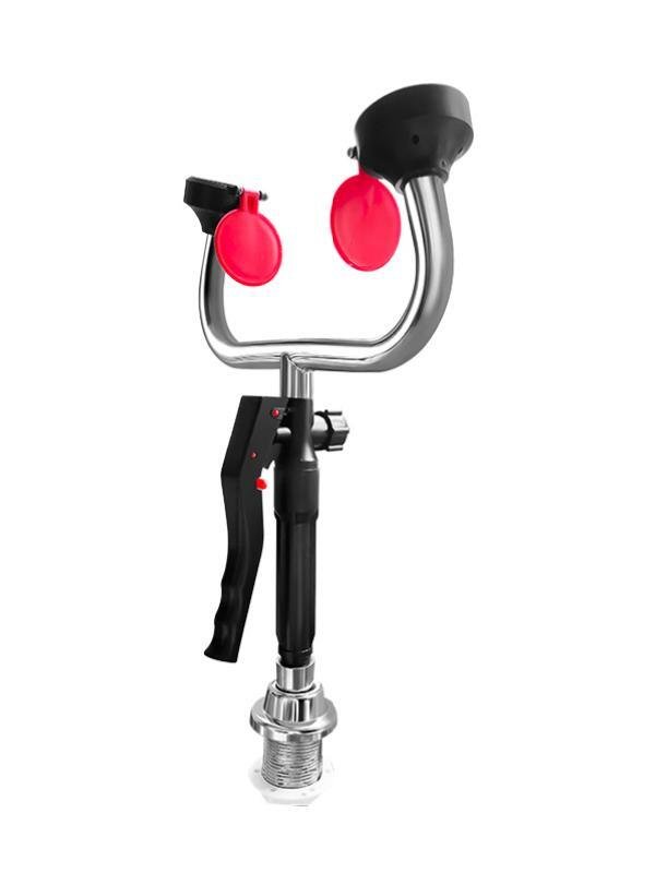 Hand-operated eye shower ClassicLine one head, vertical, for wall and ...